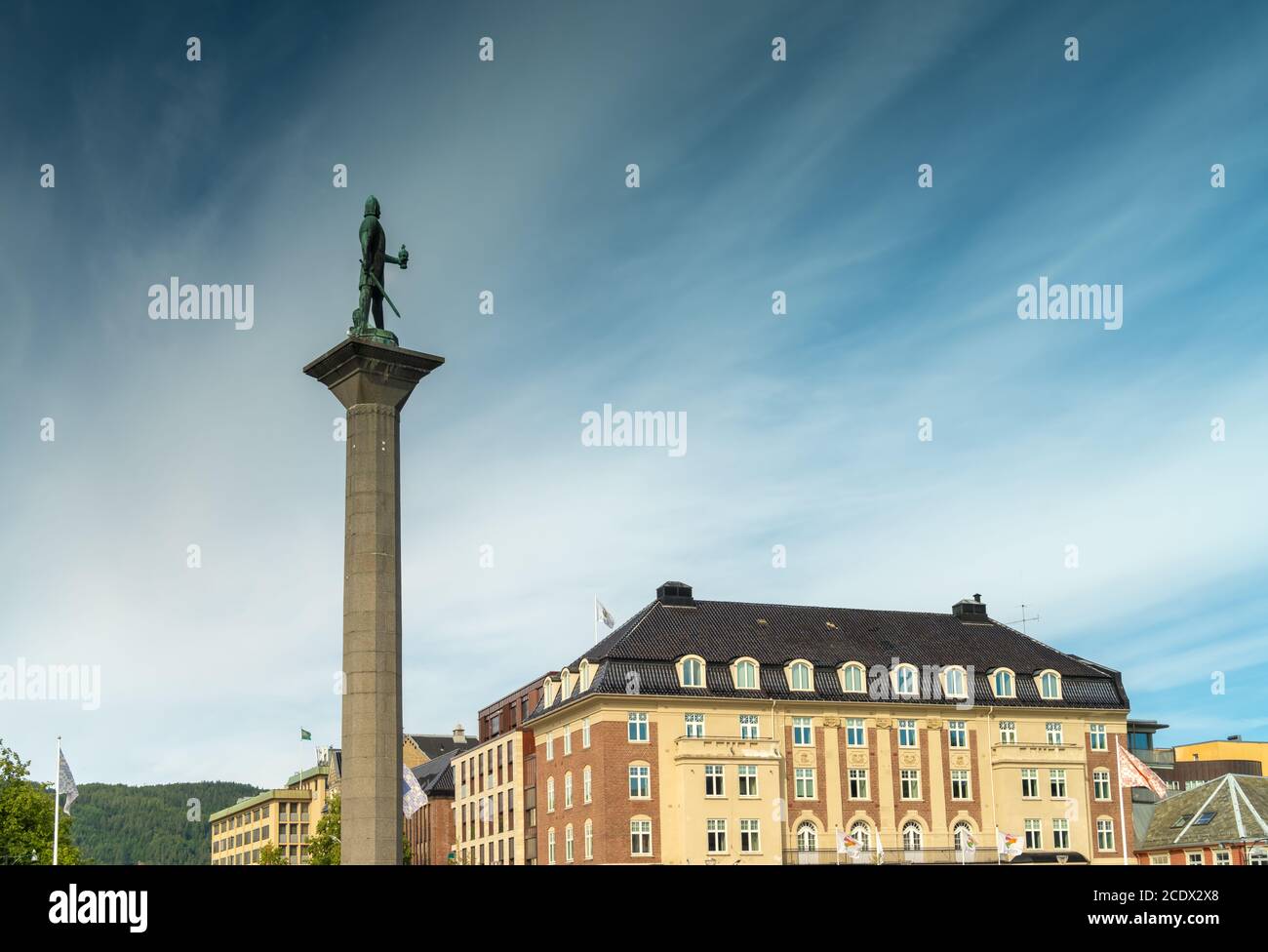 Trondheim´s central square (Torvet), Trondelag, Norway. On the south ...