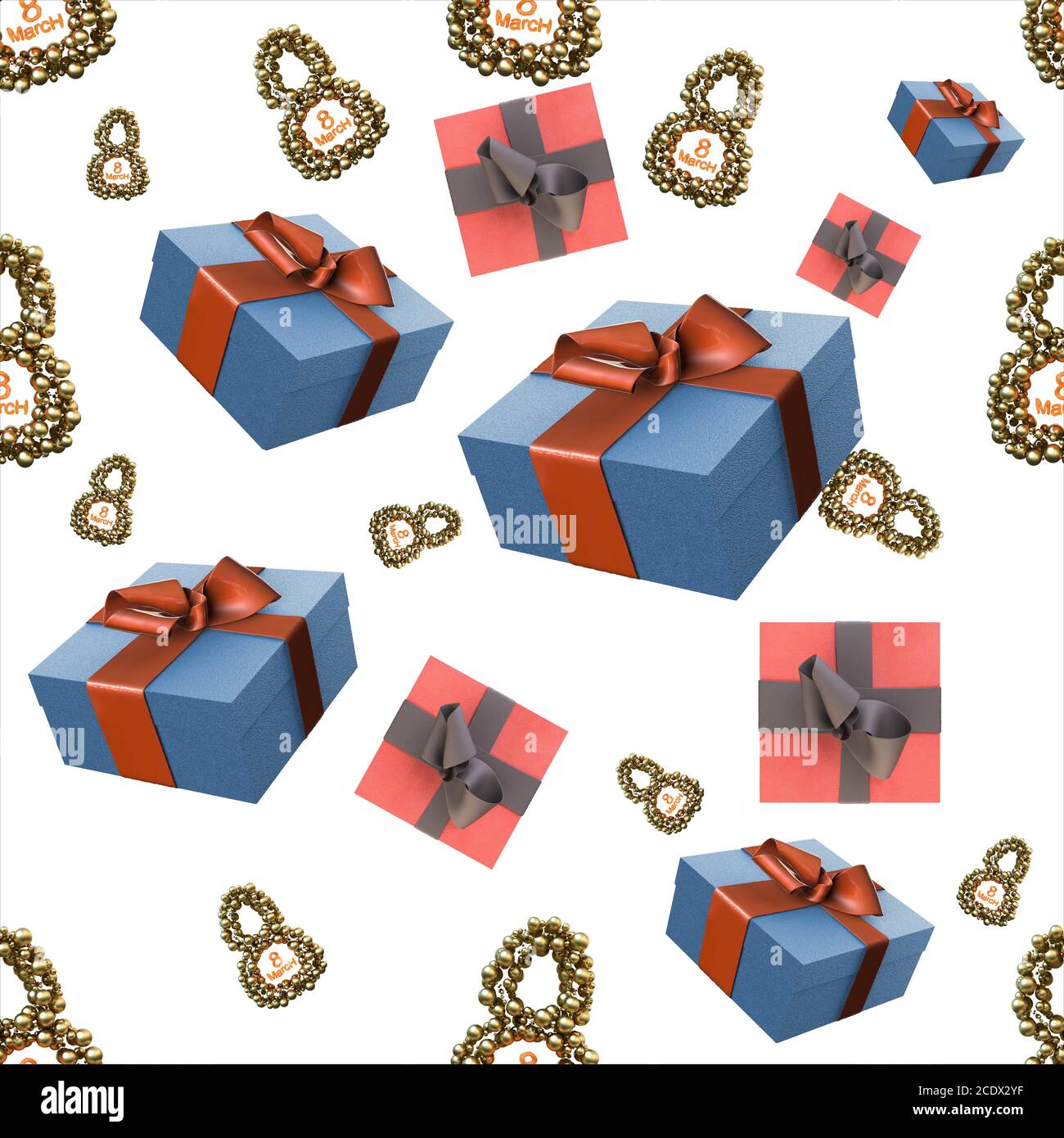 Flying golden gift boxes hi-res stock photography and images - Alamy