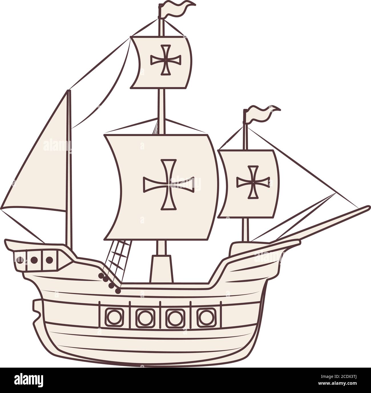Isolated columbus ship vector design Stock Vector Image & Art - Alamy