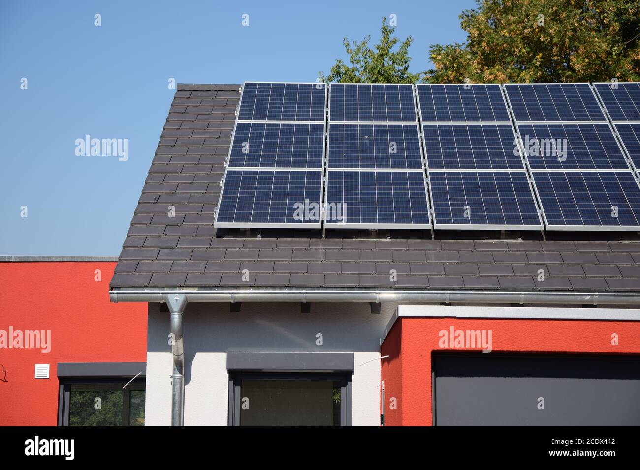 House with solar cells Stock Photo - Alamy