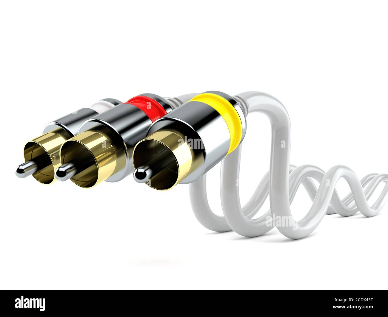 RCA cable isolated on white background Stock Photo - Alamy