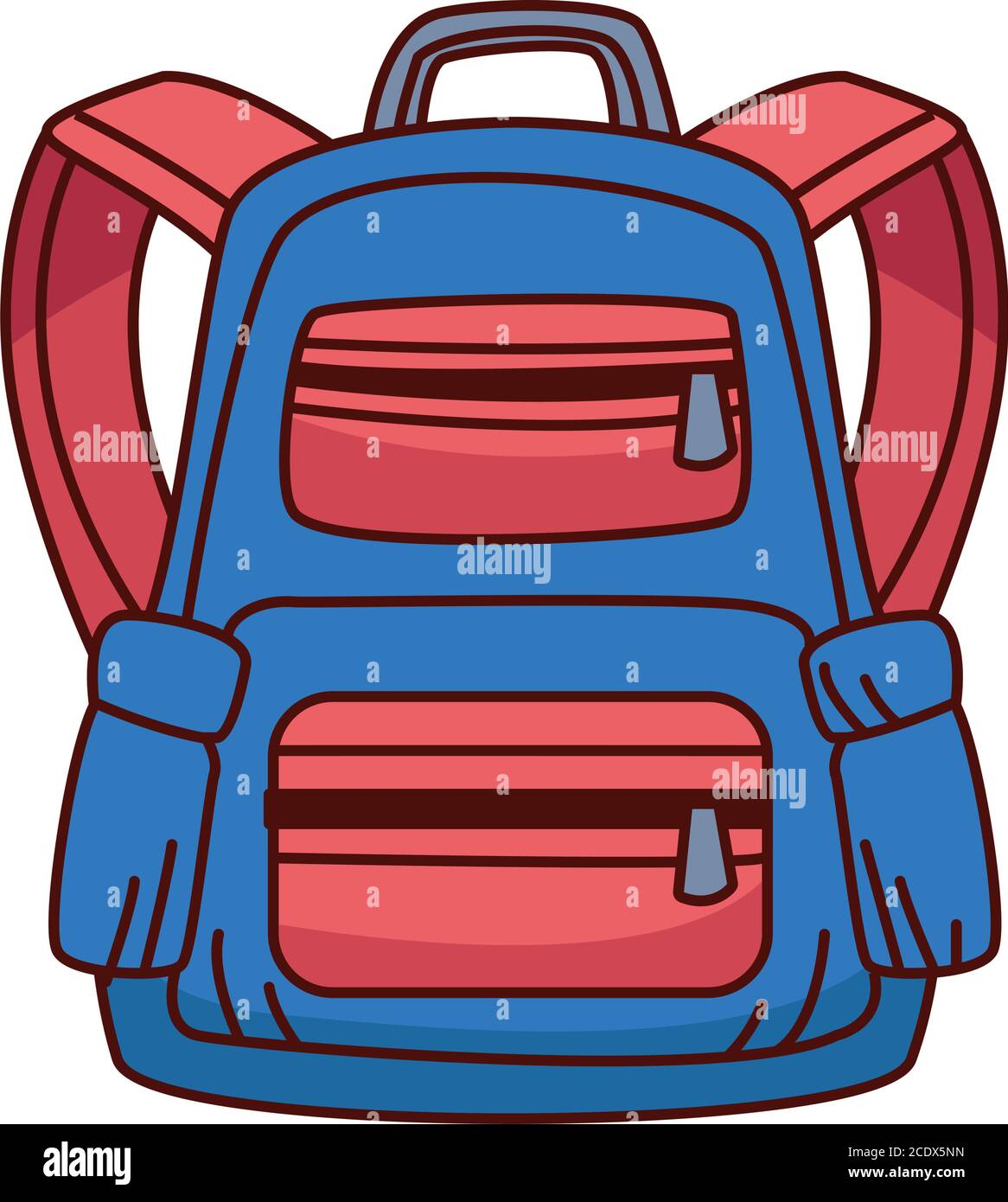 School bag design, Education class lesson and knowledge theme Vector ...