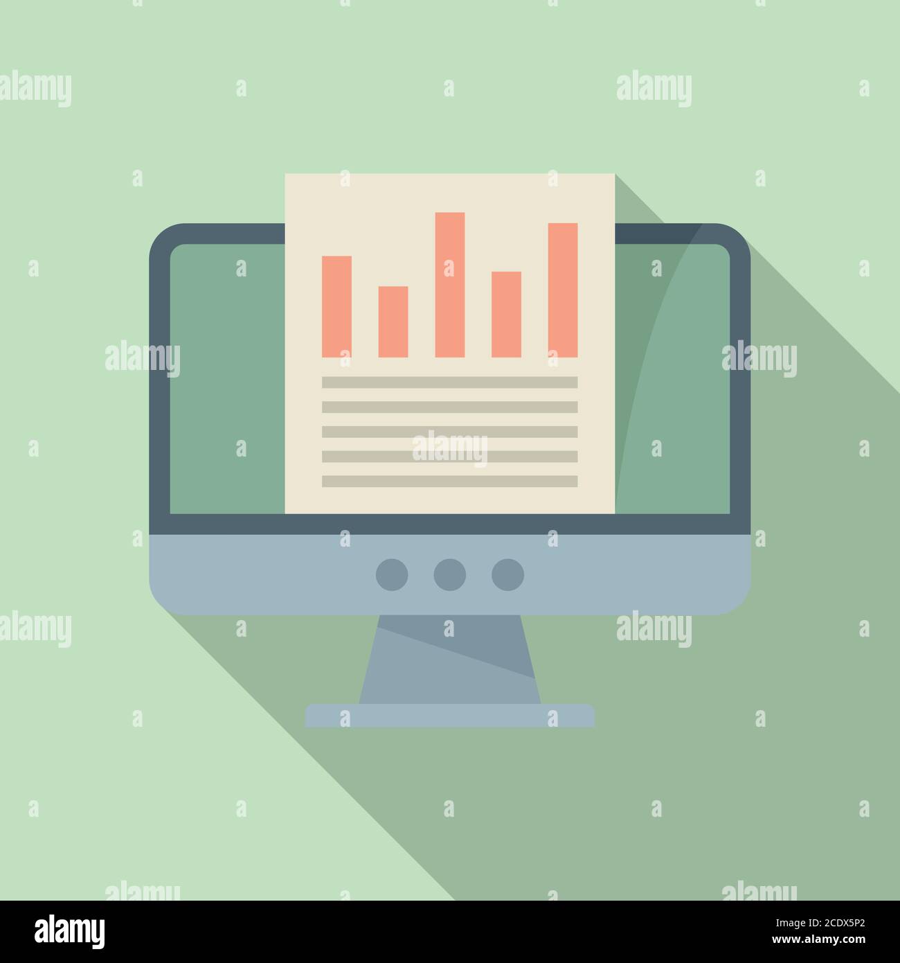 Audit monitor icon. Flat illustration of audit monitor vector icon for ...