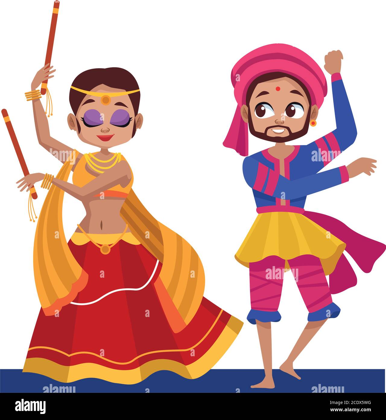 Indian Culture Cartoon