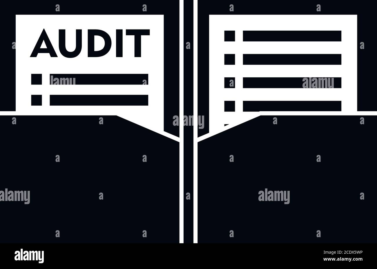 Audit documents icon. Simple illustration of audit documents vector ...