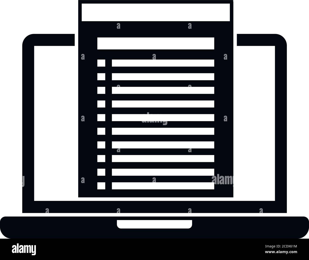 Laptop audit icon. Simple illustration of laptop audit vector icon for ...