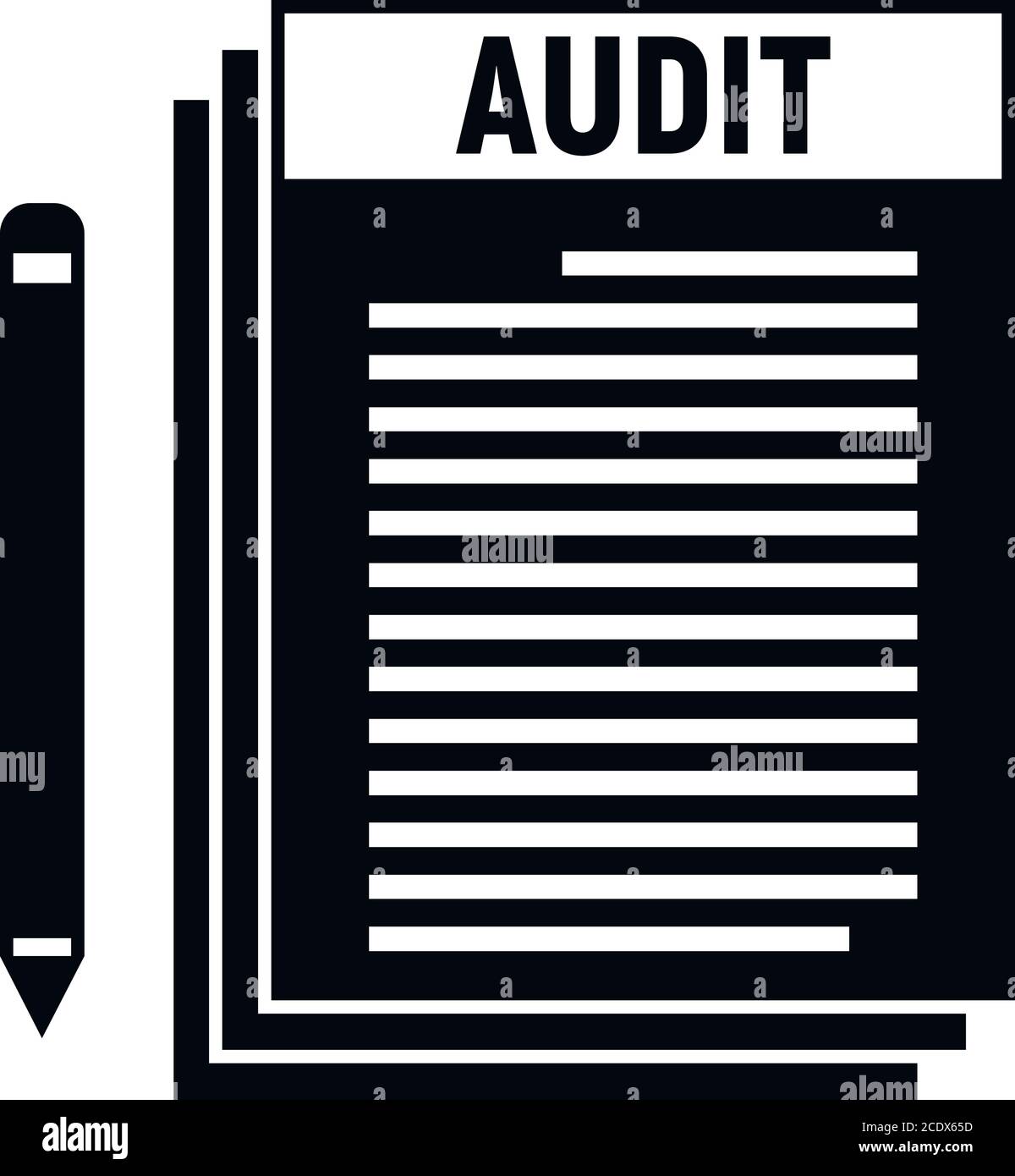 Audit papers icon. Simple illustration of audit papers vector icon for ...