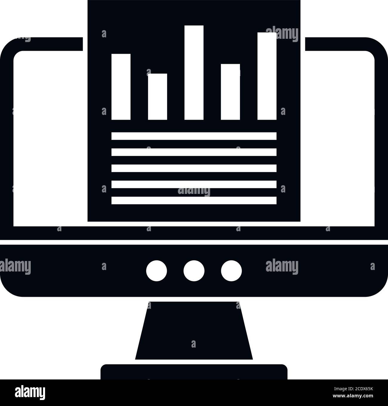 Audit monitor icon. Simple illustration of audit monitor vector icon ...