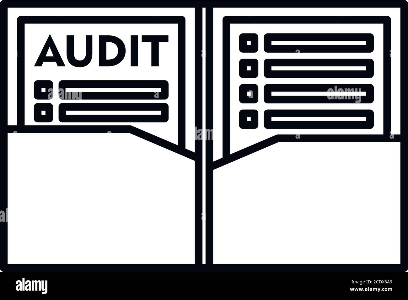 Audit documents icon. Outline audit documents vector icon for web ...