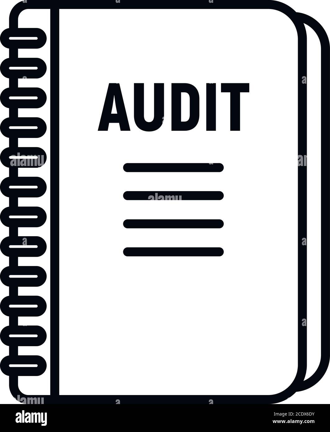 Audit notebook icon. Outline audit notebook vector icon for web design ...