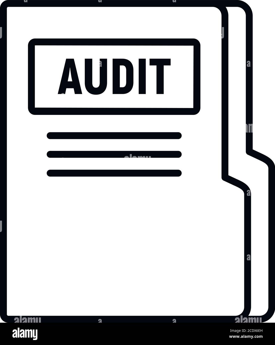 Audit company folder icon. Outline audit company folder vector icon for ...