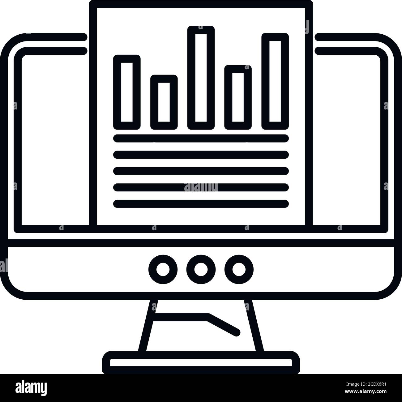 Audit monitor icon. Outline audit monitor vector icon for web design ...