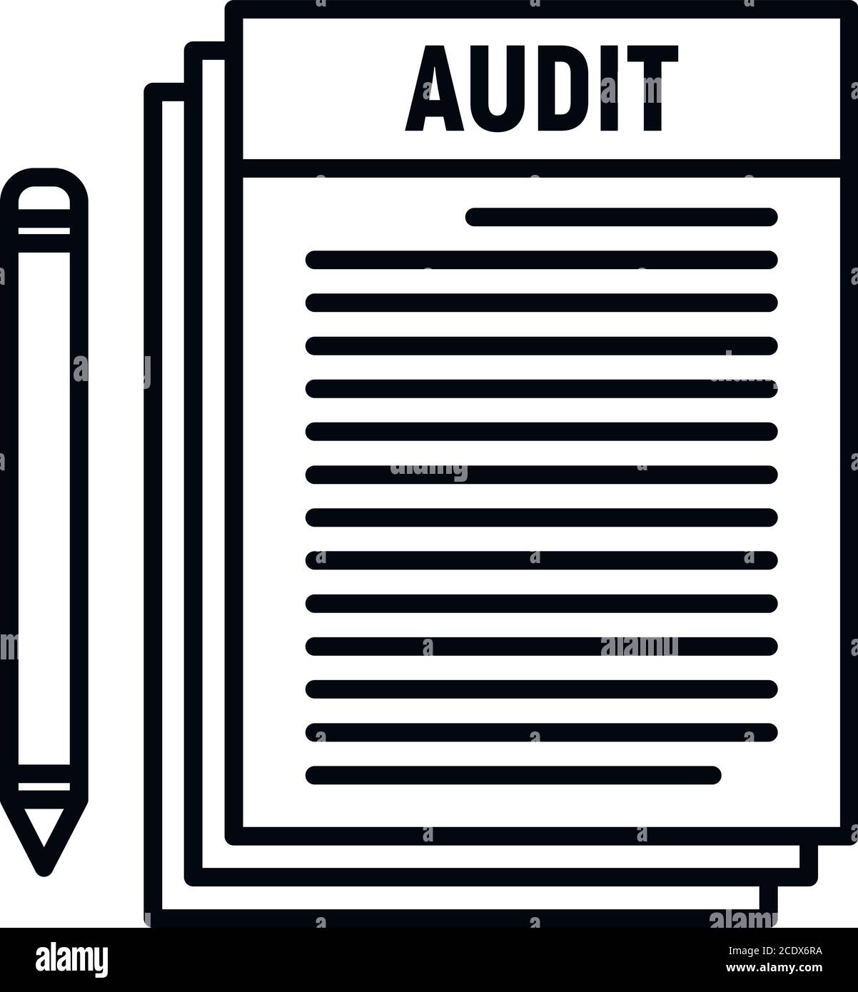 Audit papers icon. Outline audit papers vector icon for web design ...