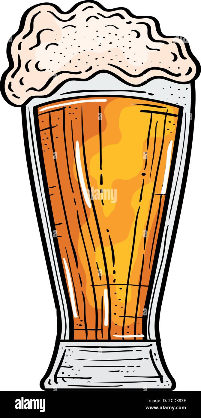 Isolated beer glass vector design Stock Vector Image & Art - Alamy