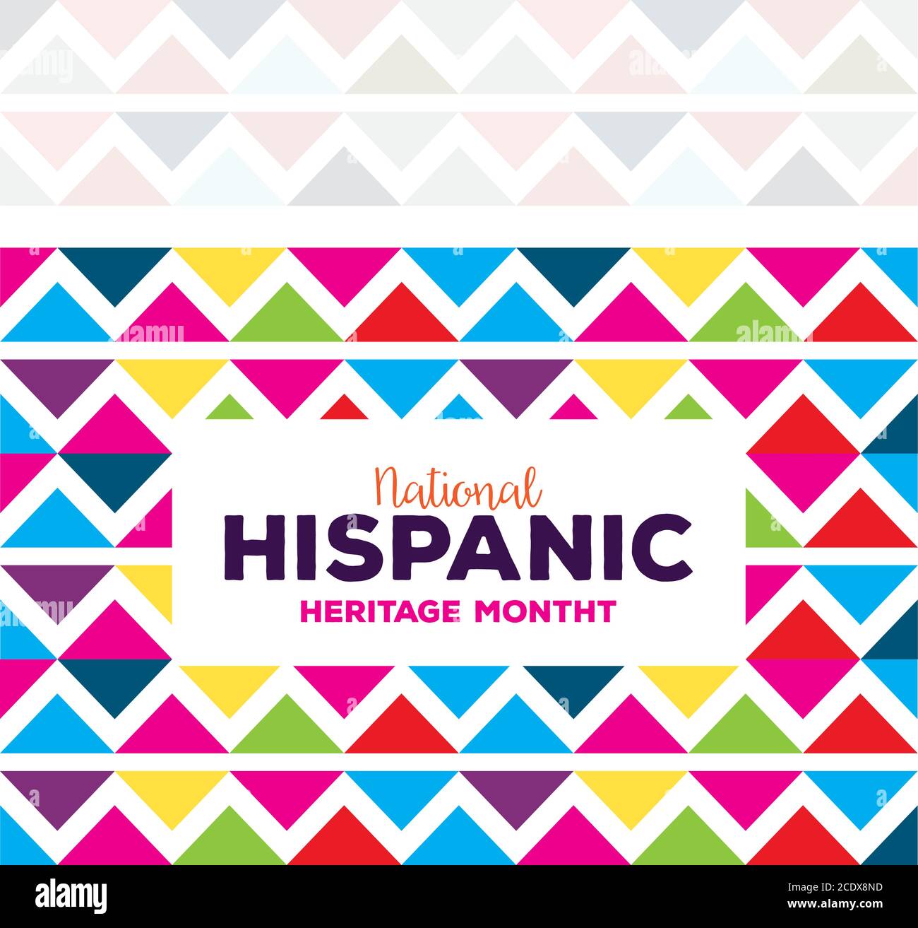 colored pattern background of national hispanic heritage month vector ...