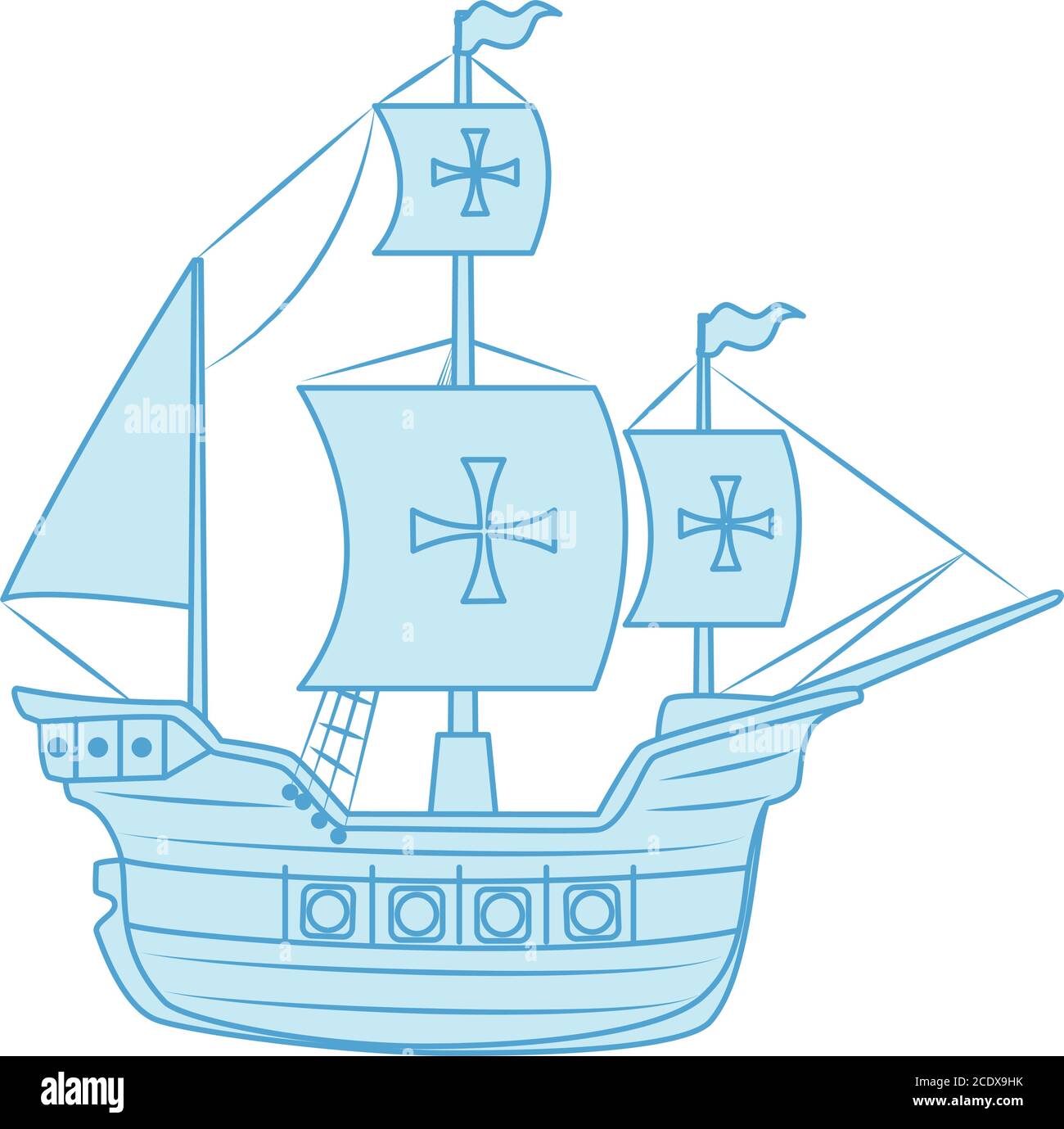 Isolated columbus ship vector design Stock Vector Image & Art - Alamy