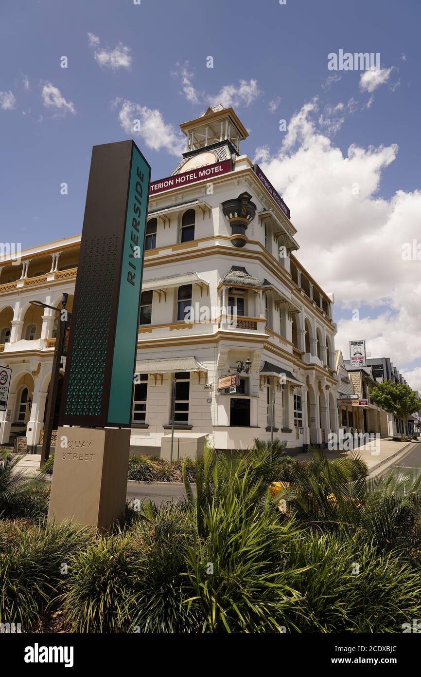 Victorian architecture on the riverside in the city of Rockhampton ...