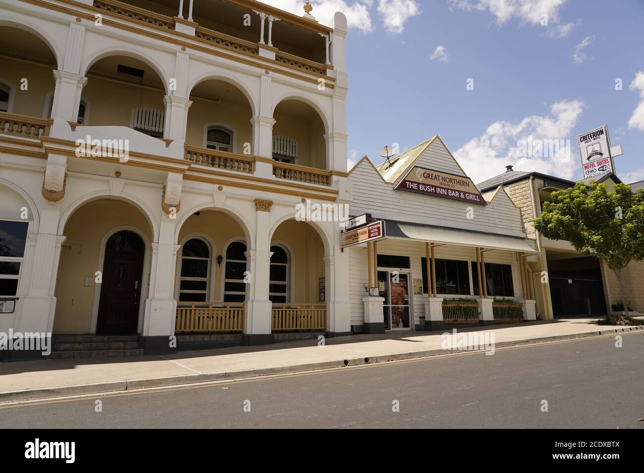 Victorian architecture on the riverside in the city of Rockhampton ...