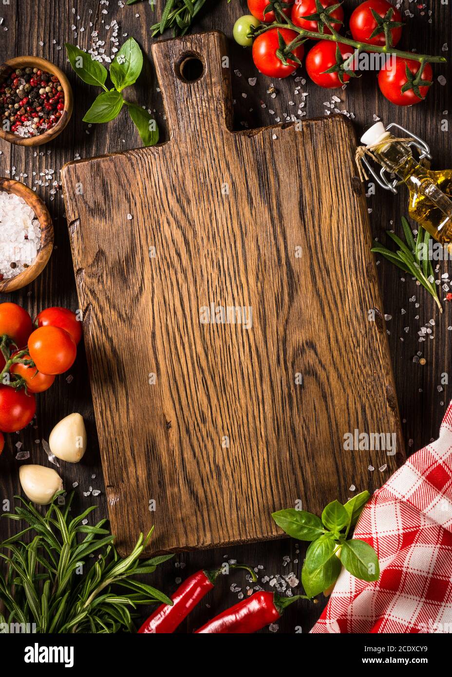 Food cooking background top view Stock Photo - Alamy