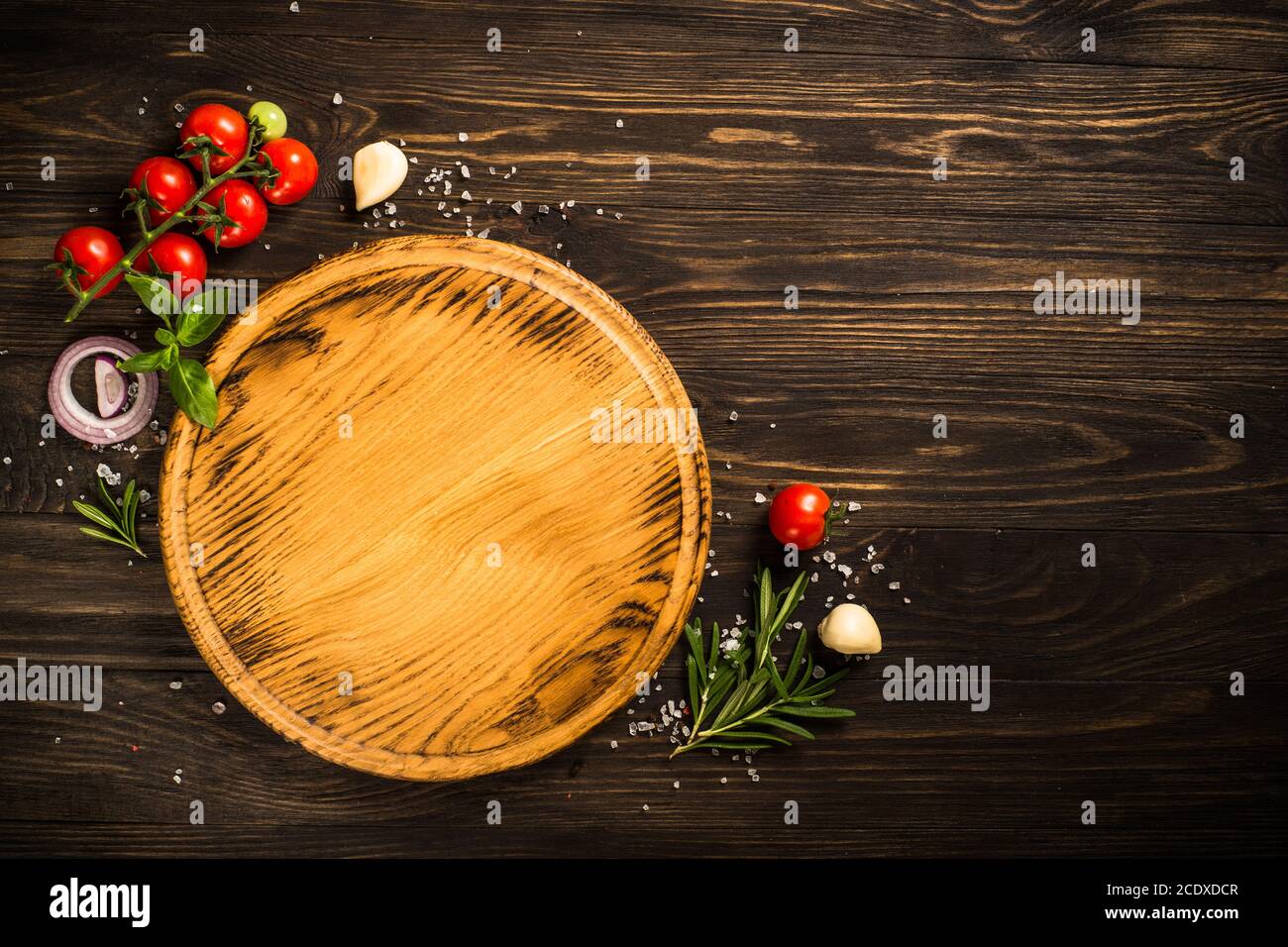 Food cooking background top view Stock Photo - Alamy