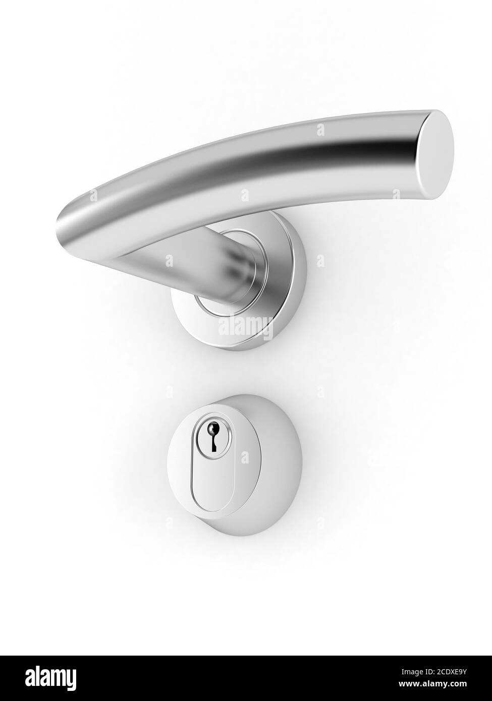 Door handle isolated on white background Stock Photo - Alamy