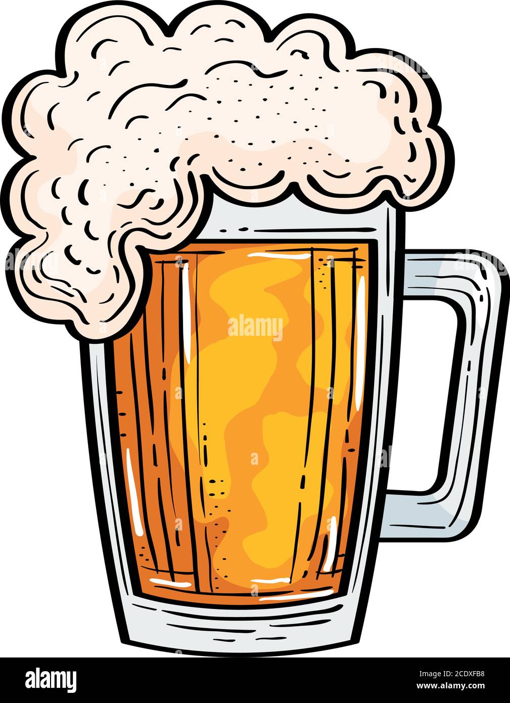 Isolated beer glass vector design Stock Vector Image & Art - Alamy