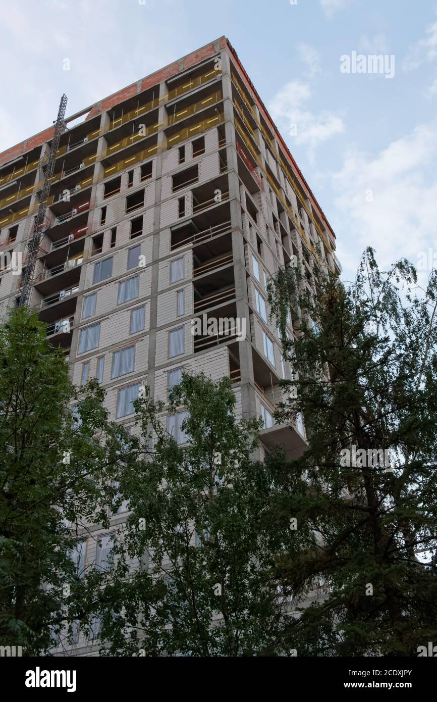 Construction site of residential block in Katowice Stock Photo - Alamy