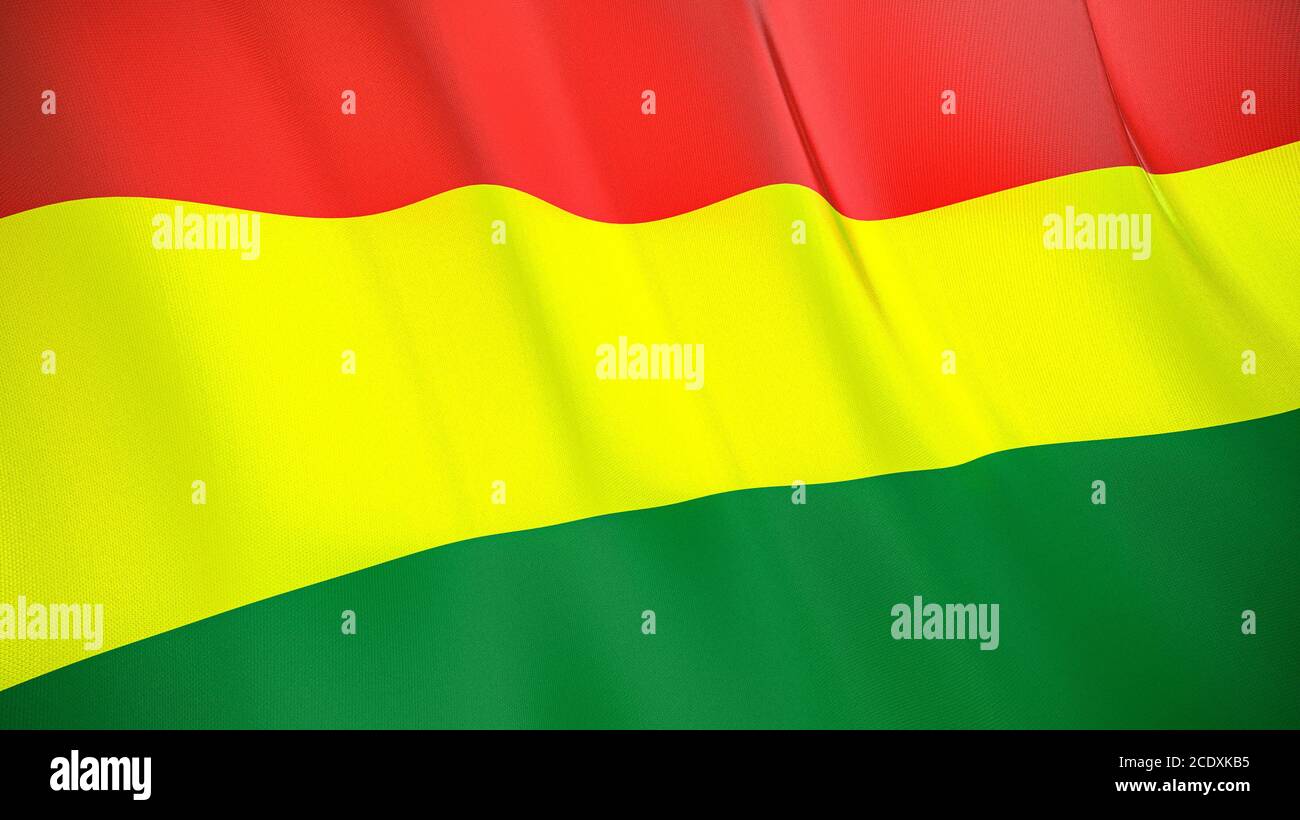 The waving flag of Bolivia . High quality 3D illustration. Perfect for ...
