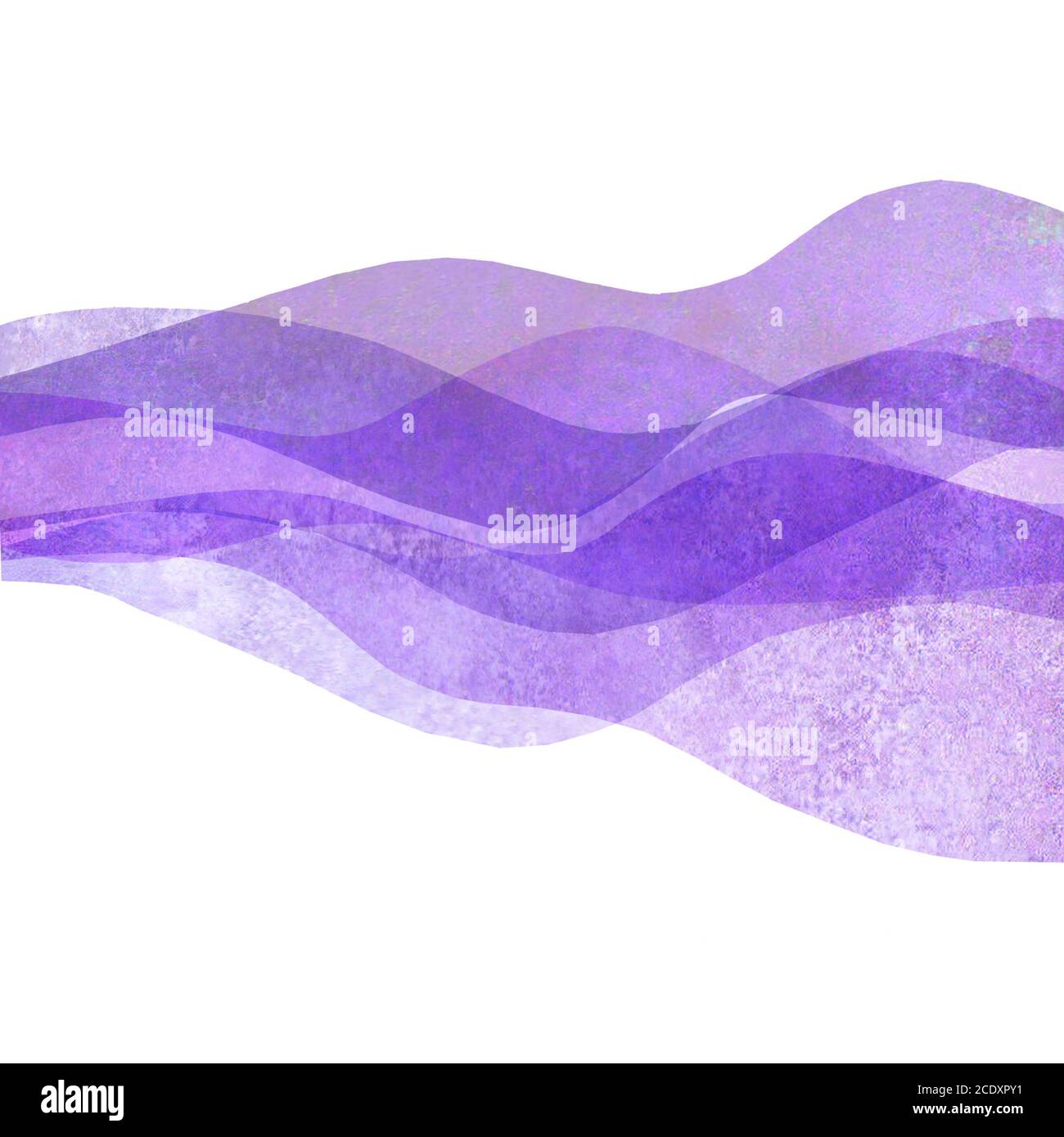 Watercolor transparent wave purple lavender color background ...