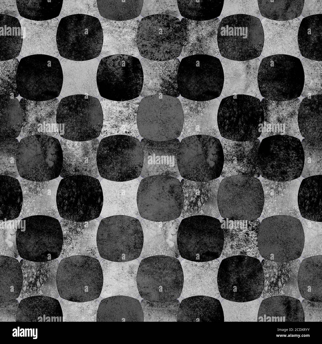 Seamless geometric pattern with grunge watercolor abstract black and ...