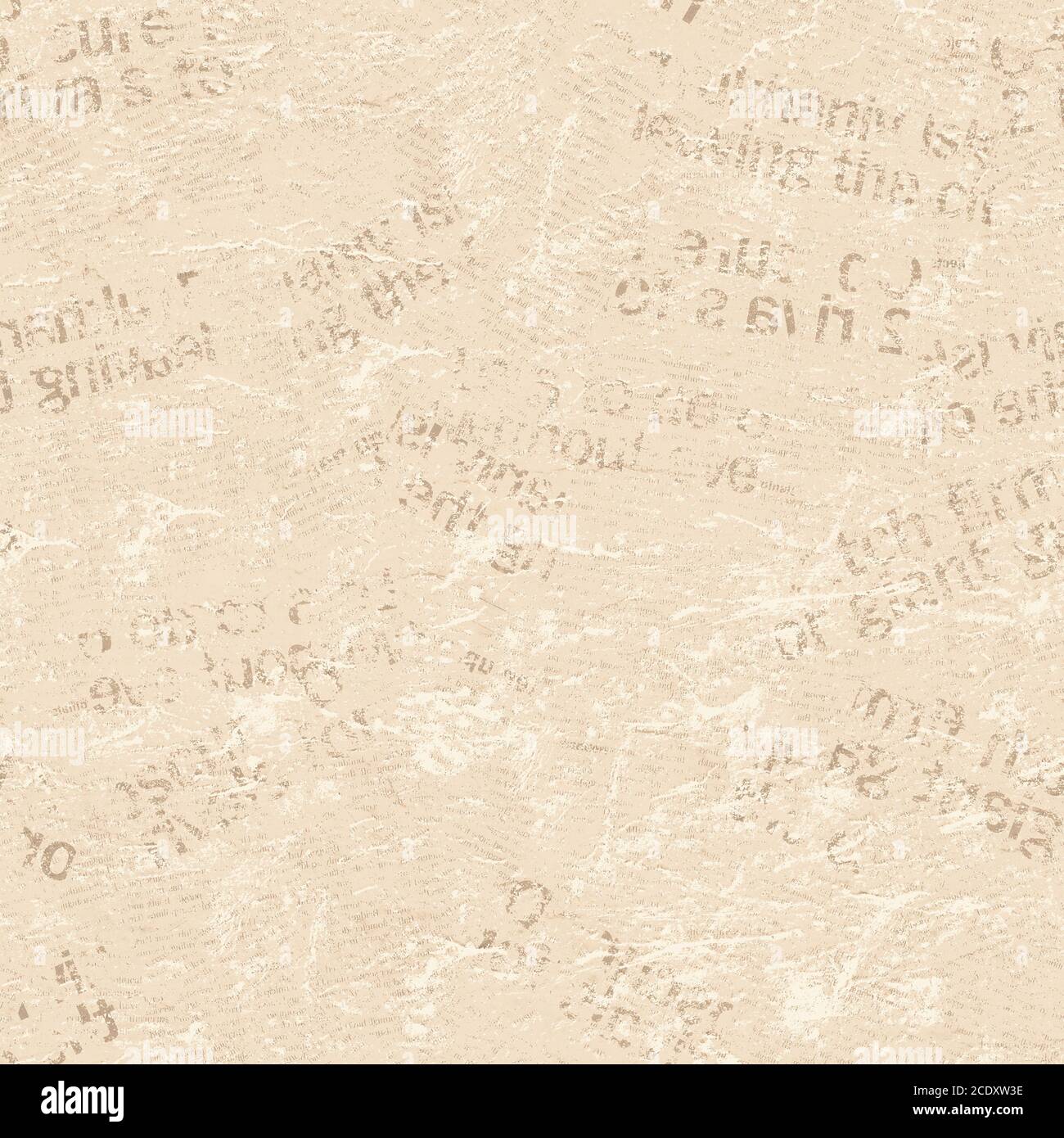 Newspaper seamless pattern with old unreadable text and images. Vintage ...