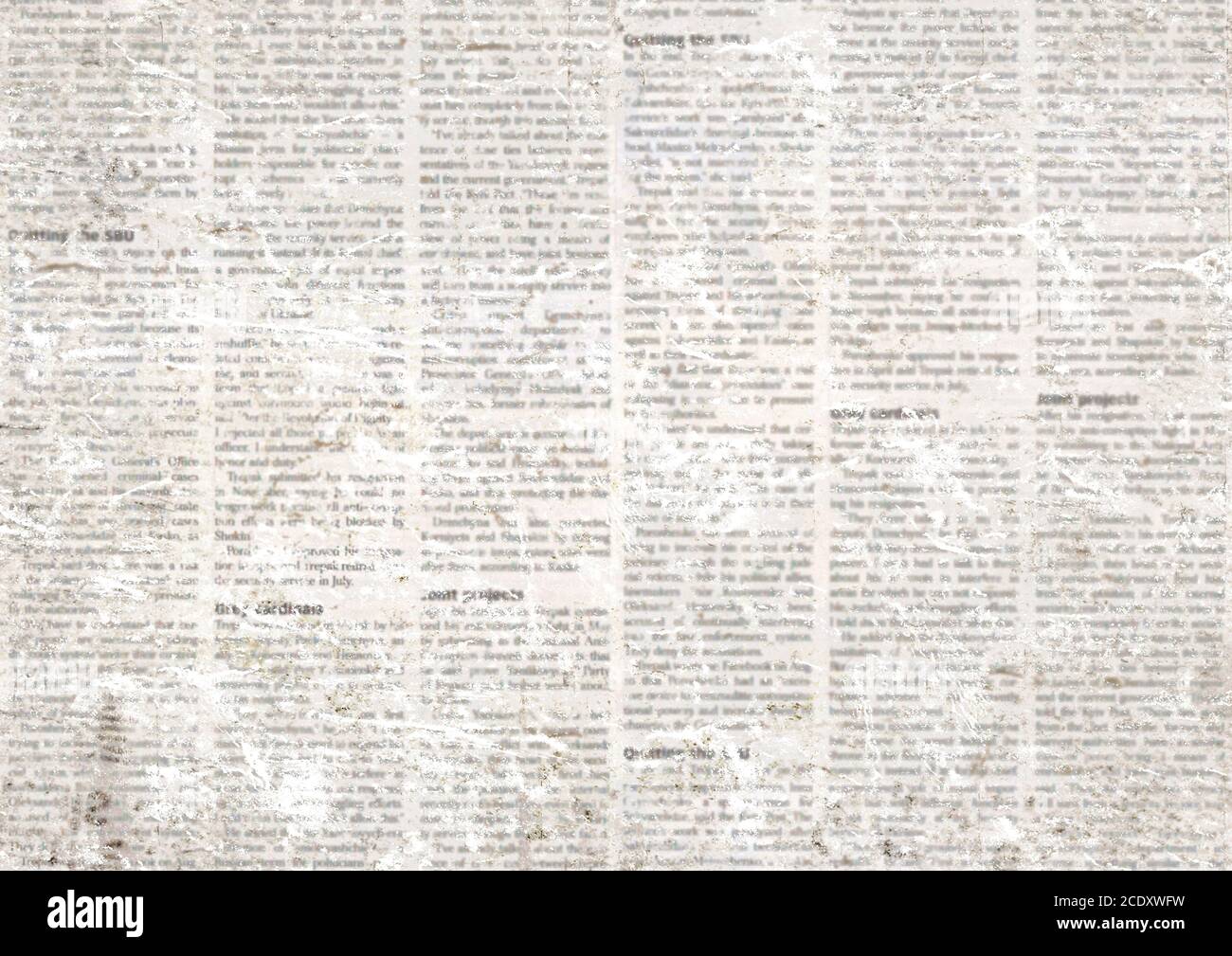 Old grunge newspaper paper textured background. Blurred vintage ...