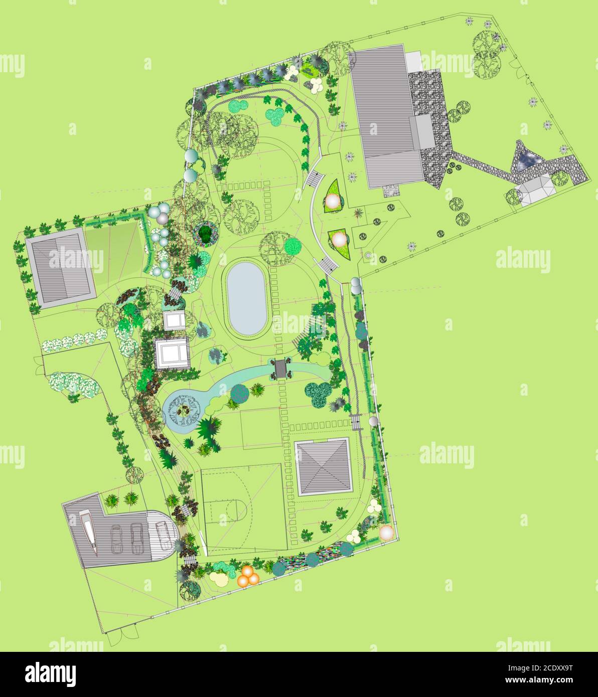 Landscape design plan hi-res stock photography and images - Alamy