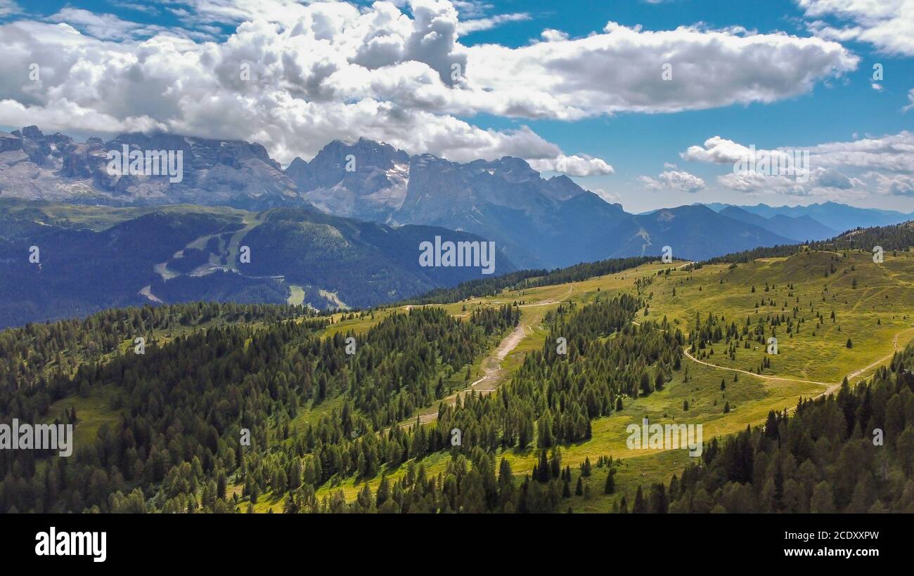 panoramic view of Sun Valley( Sole Valley) from Malghette lake in ...