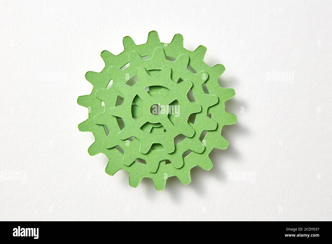 Stack of papercraft clockwork mechanism from color paper Stock Photo ...