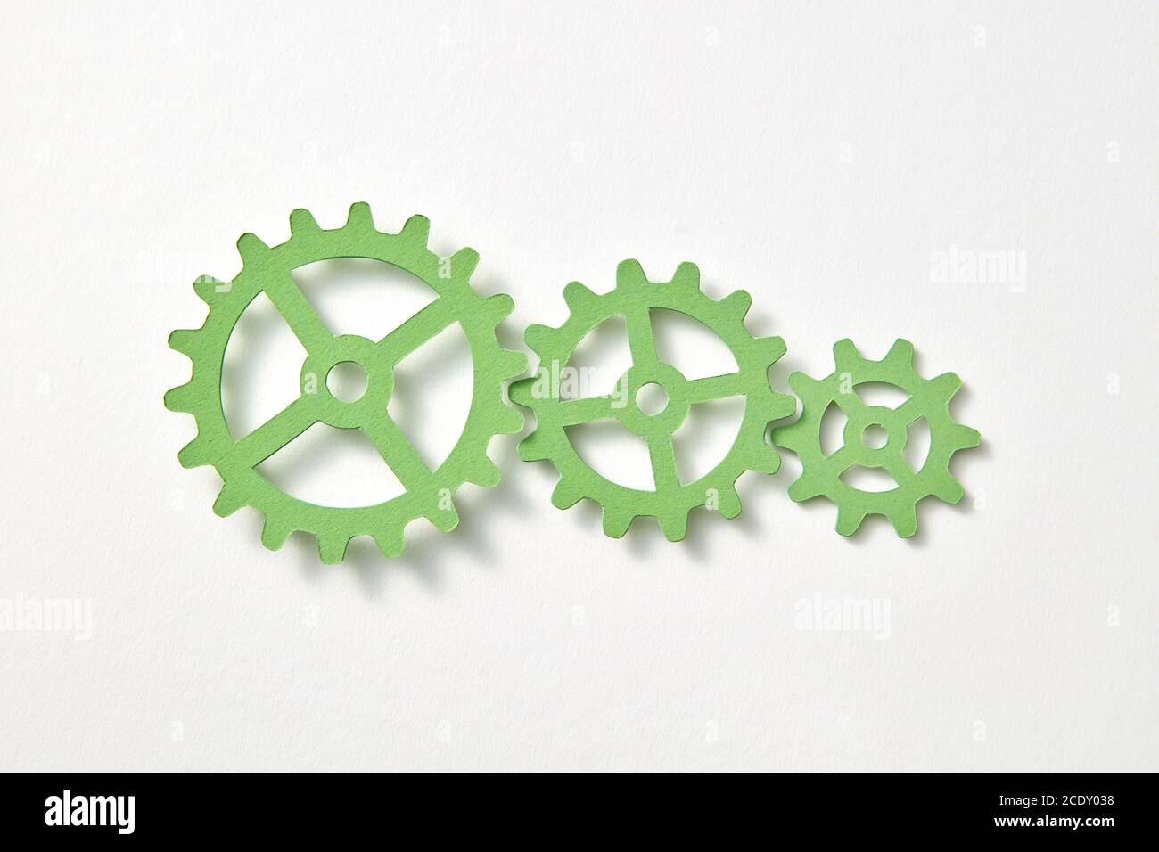 Clockwork mechanism handmade from paper on a white background Stock ...