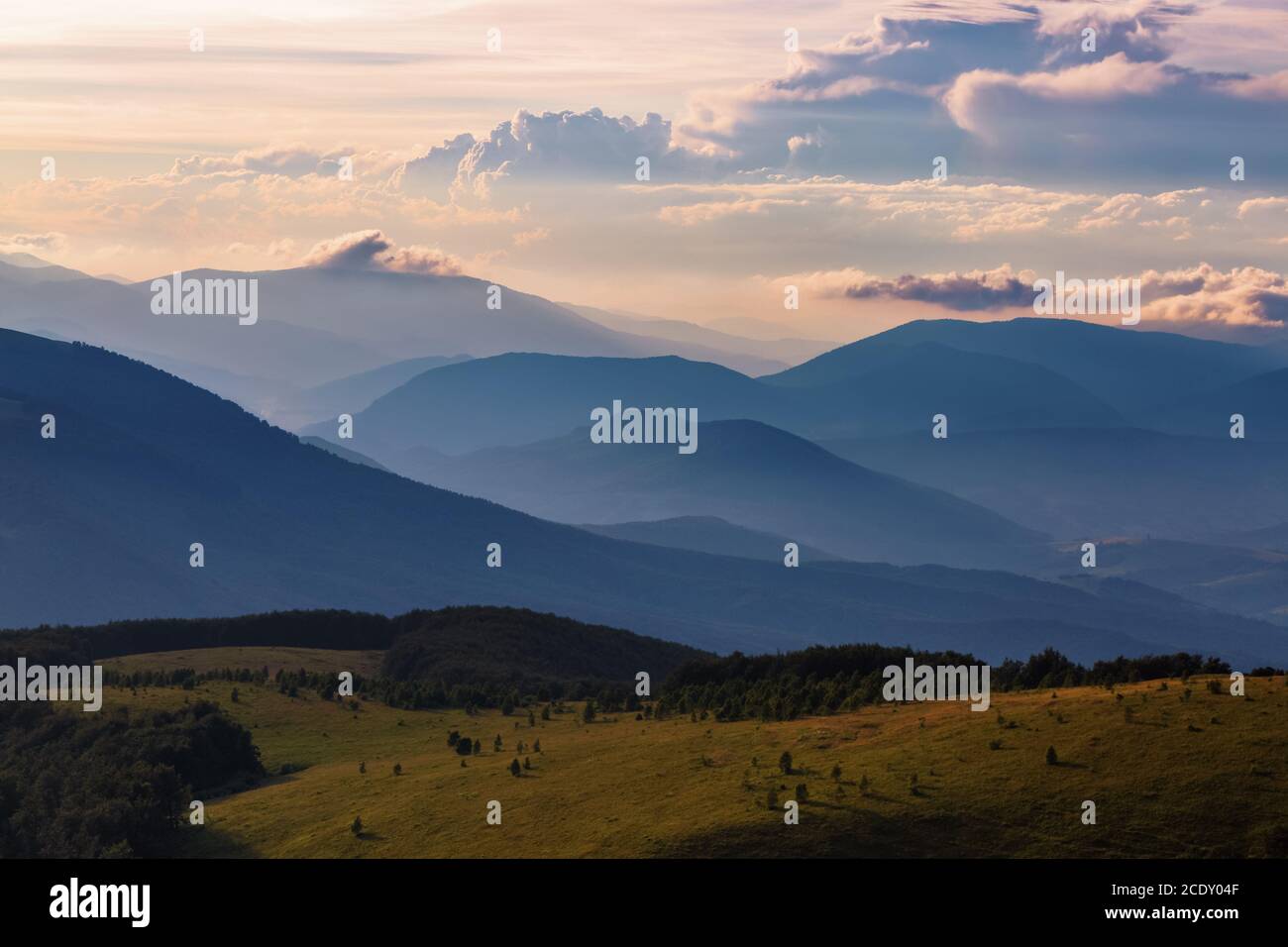 Amazing spring mountain scenery. Natural landscape. Dramatic sky with ...