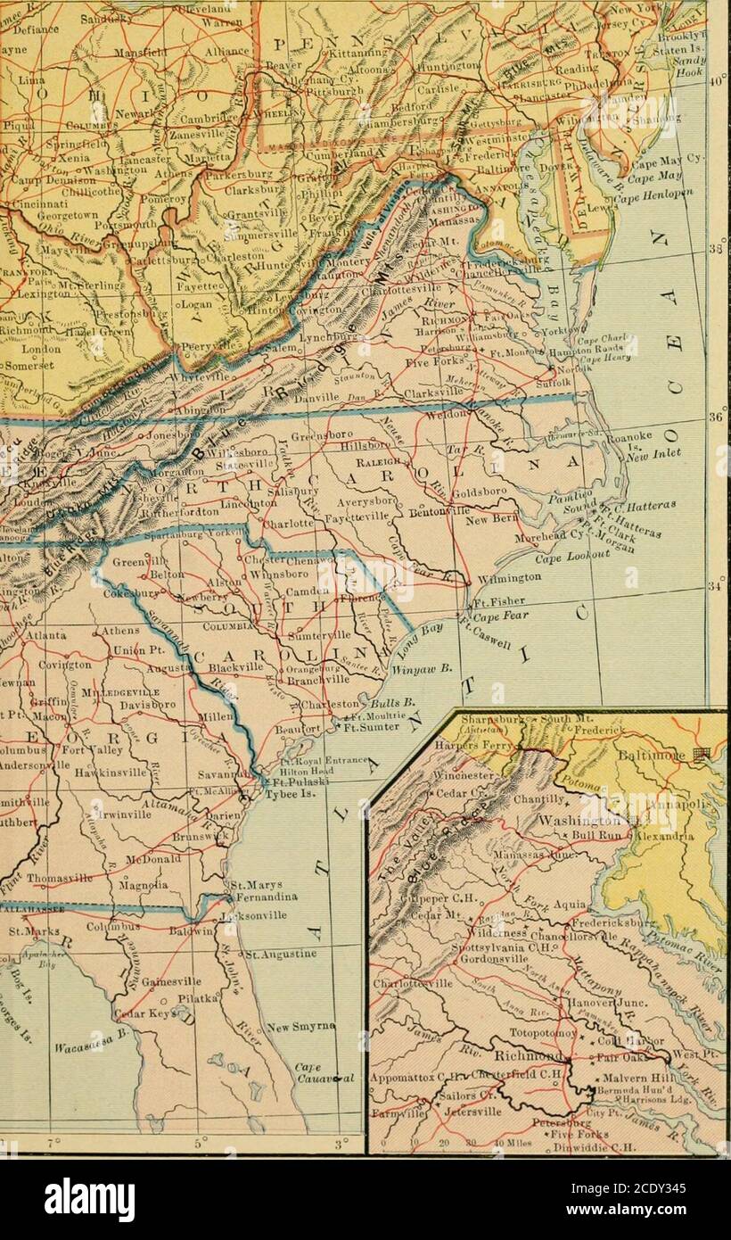 Seceded states map hi-res stock photography and images - Alamy