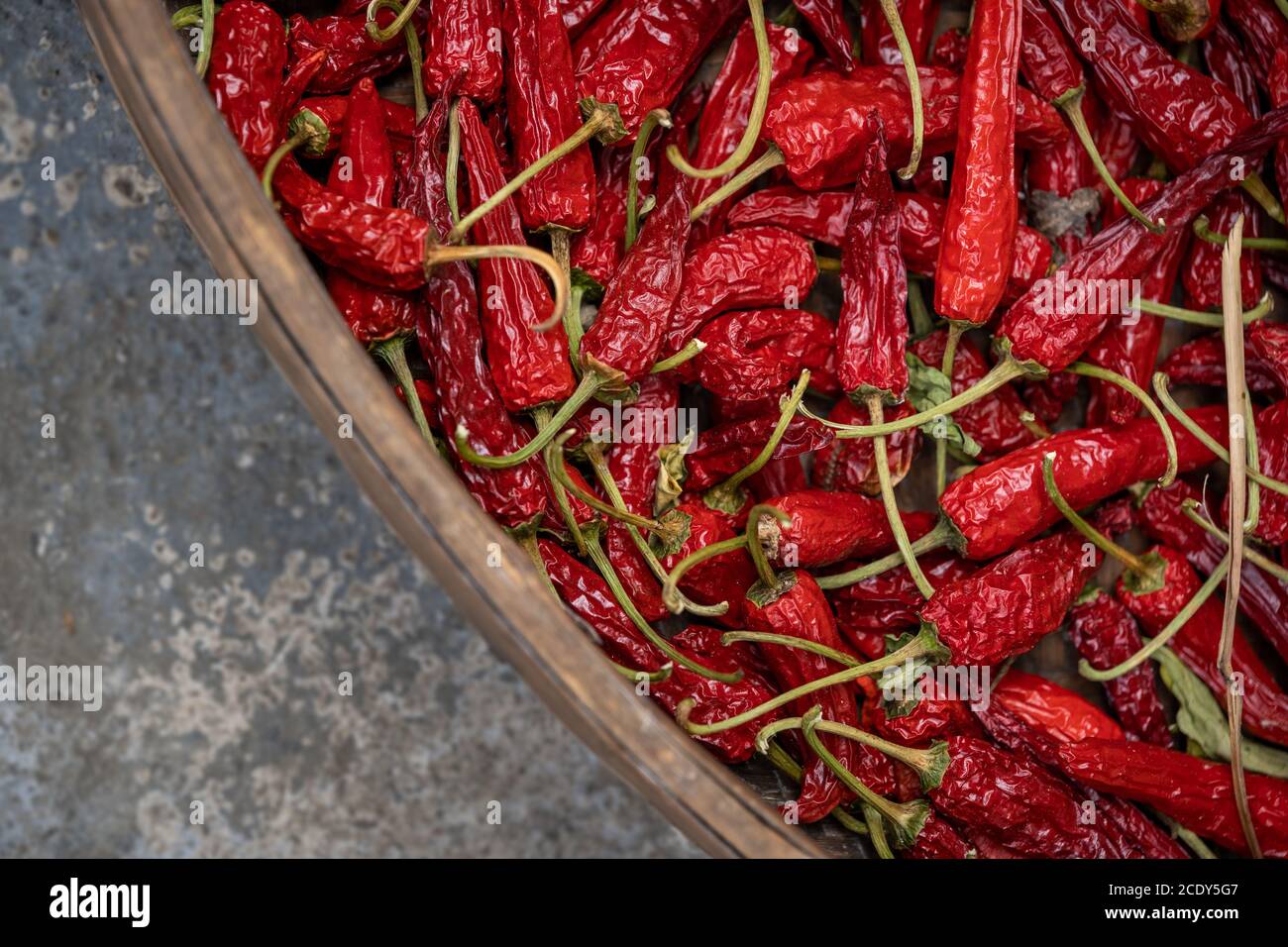 Drying chilli peppers in a village hi-res stock photography and images ...