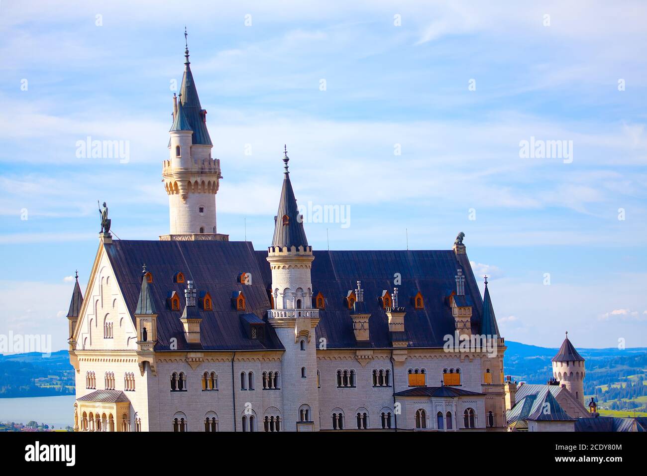 Fairytale castle in Germany . Neuschwanstein Castle in Bavaria Stock ...