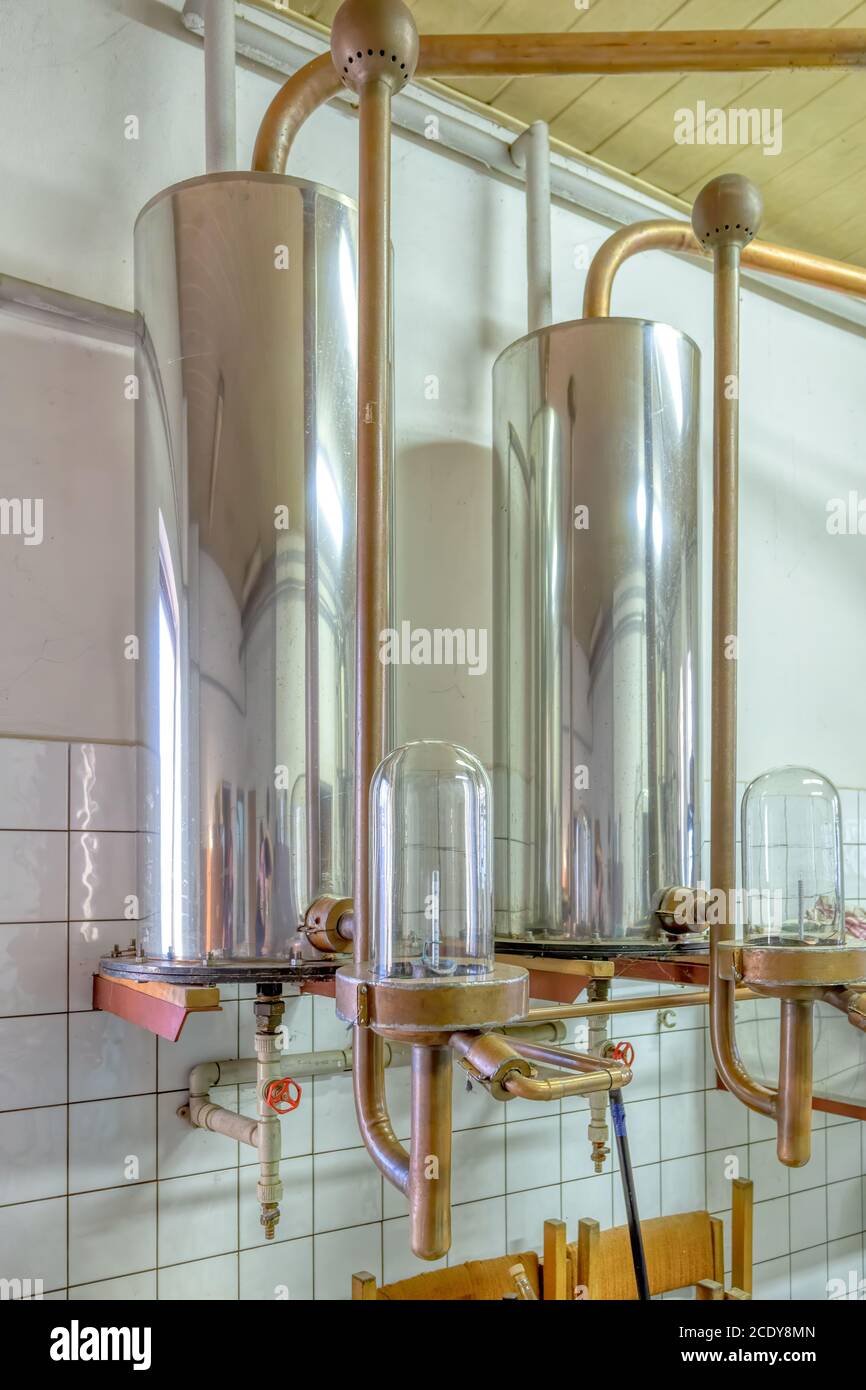 growing distillery equipment, alcohol distillery Stock Photo - Alamy