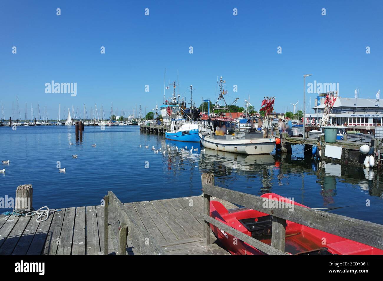 Fishing port in Burgstaaken, Fehmarn Stock Photo - Alamy