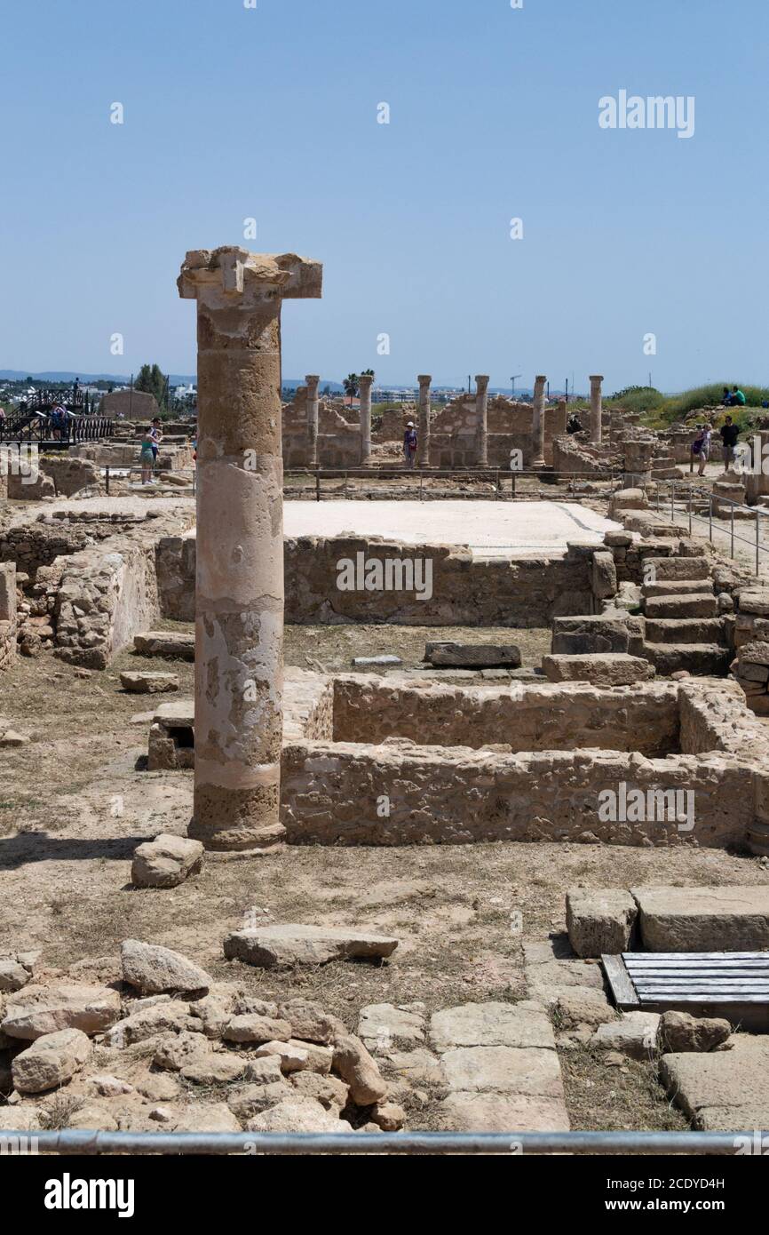 House of Theseus, Roman villa ruins at Kato Paphos Archaeological Park ...