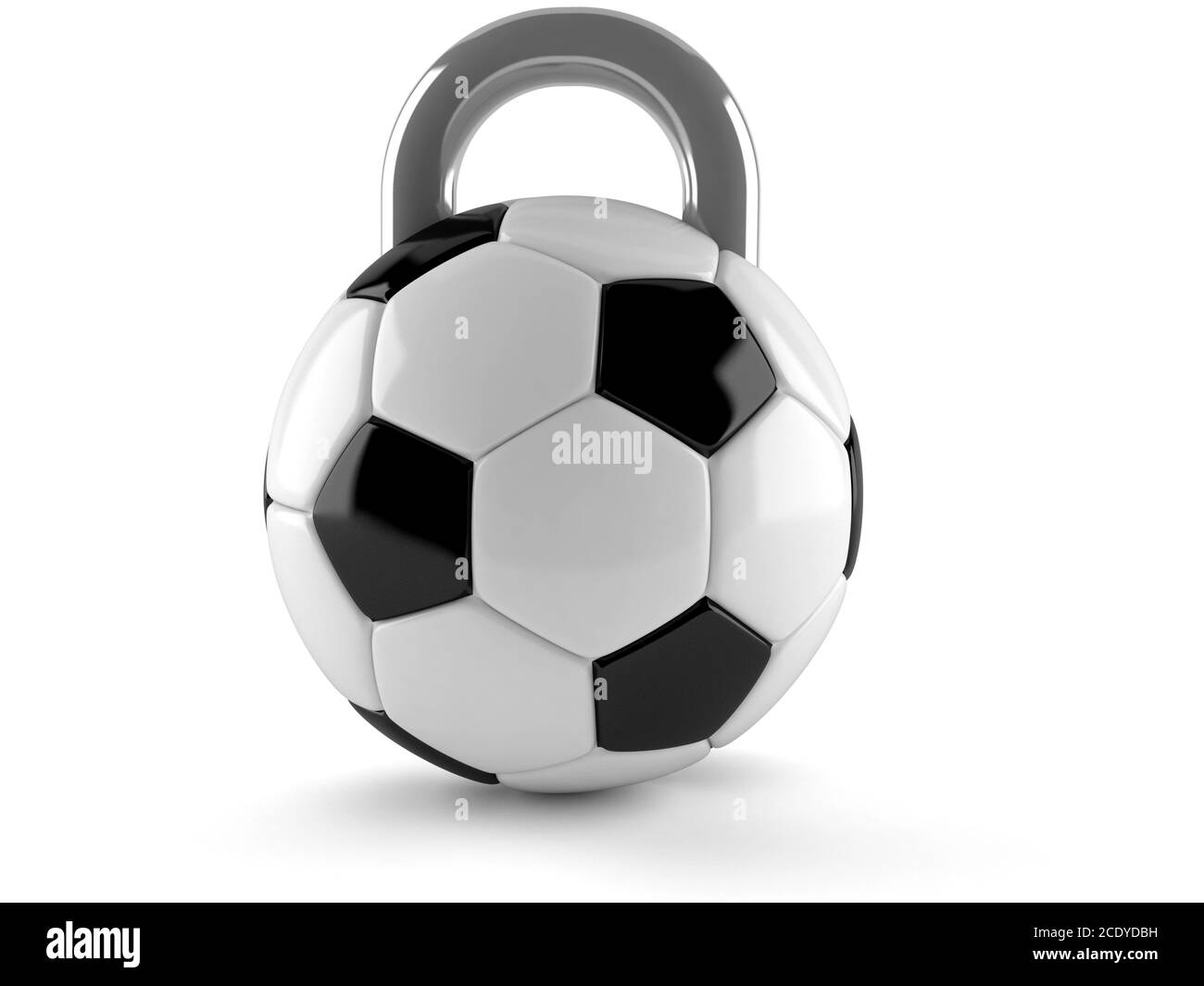 Soccer ball protection concept isolated on white background Stock Photo ...