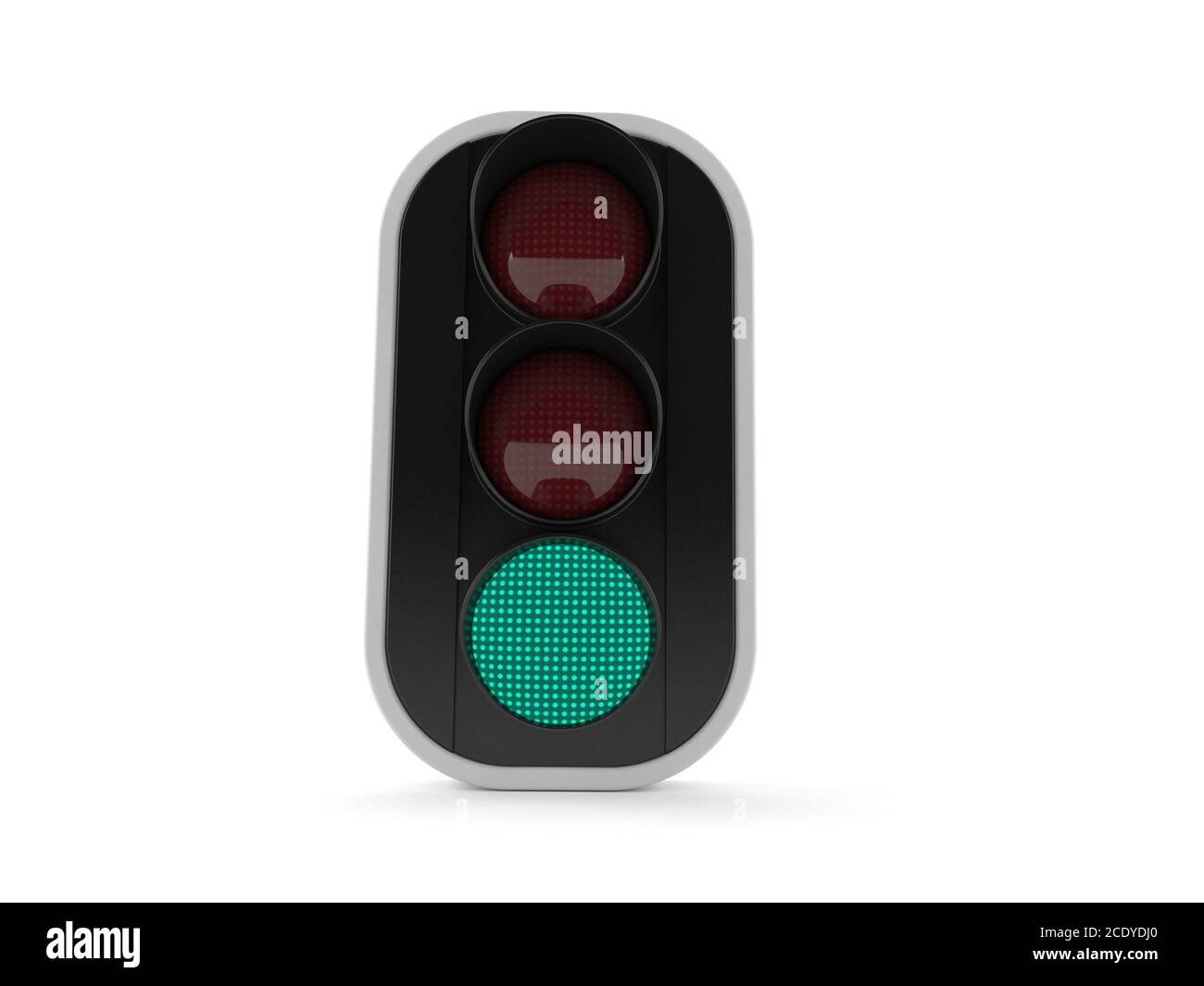 Green traffic light isolated on white background Stock Photo - Alamy