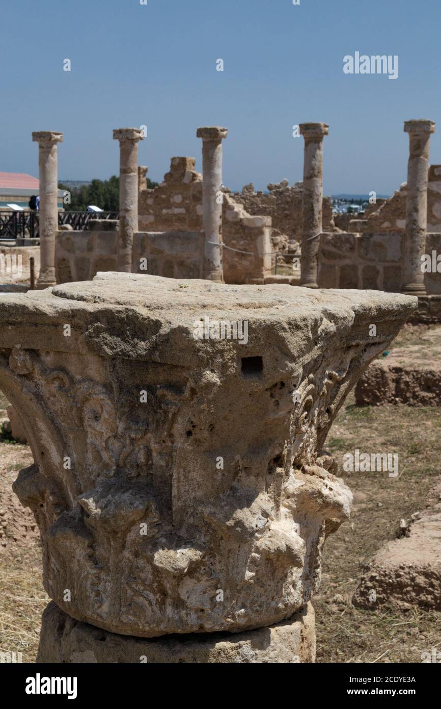 House of Theseus, Roman villa ruins at Kato Paphos Archaeological Park ...