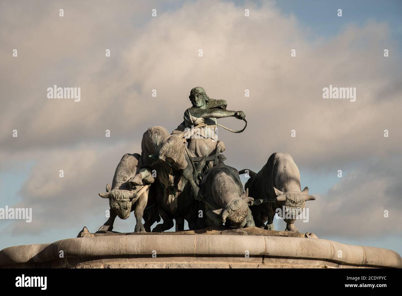Fountain depicting the Norse goddess Gefjon in Copenhagen Stock Photo ...