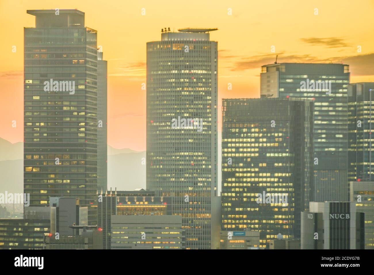 Sunset from the Nagoya TV Tower Stock Photo - Alamy