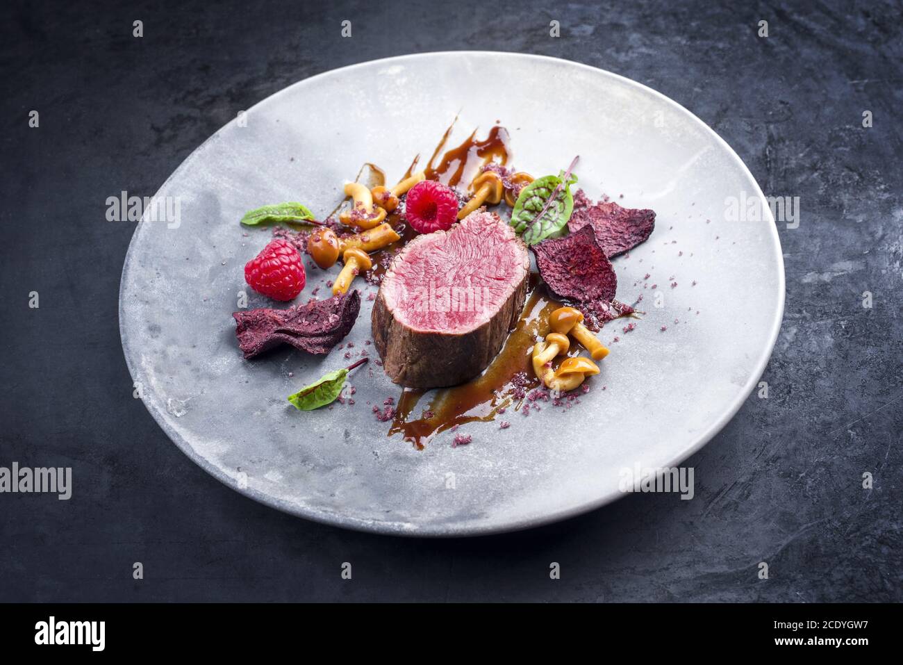 Barbecue dry aged wagyu beef fillet head medallion steak natural with ...