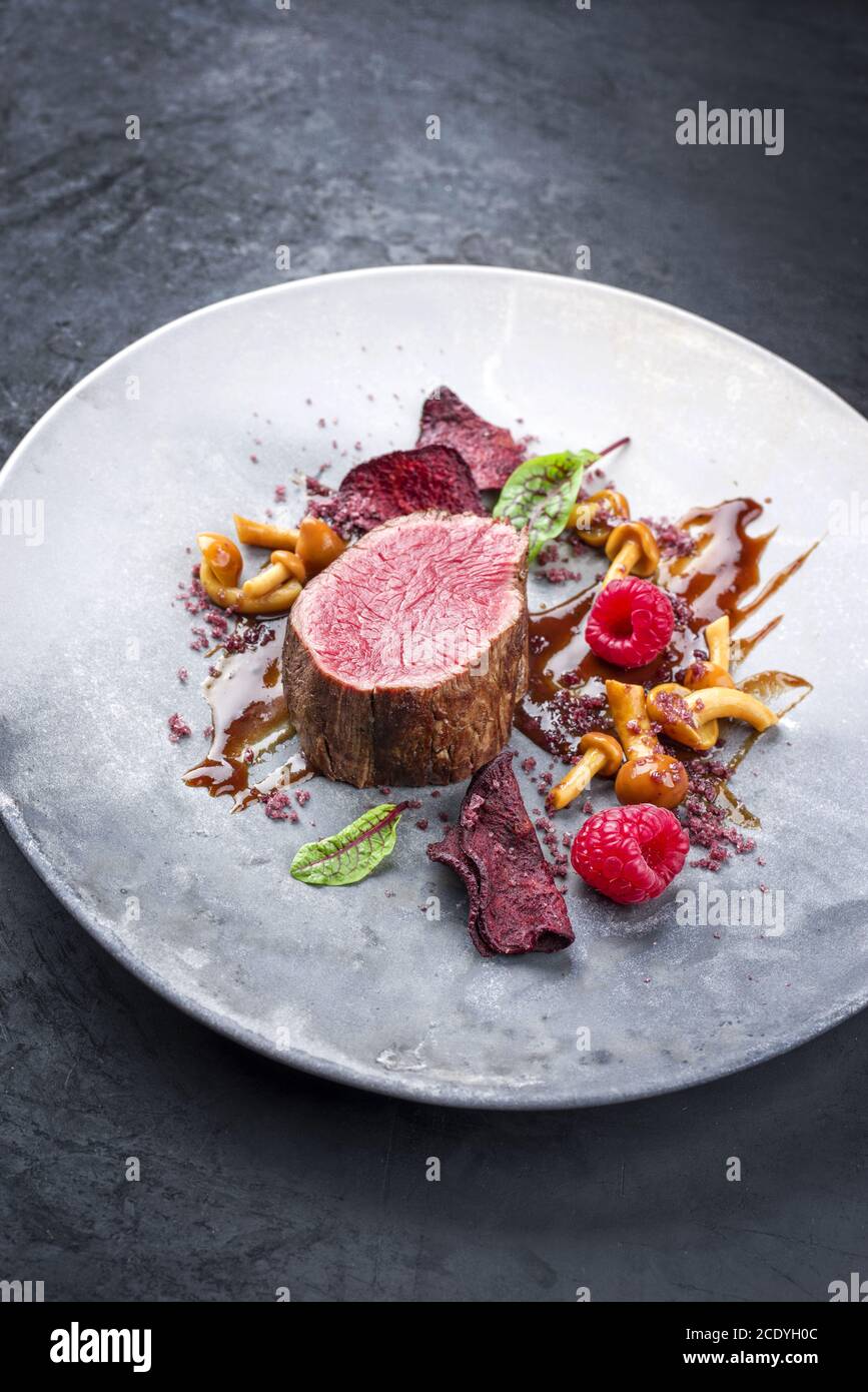 Barbecue dry aged wagyu beef fillet head medallion steak natural with ...